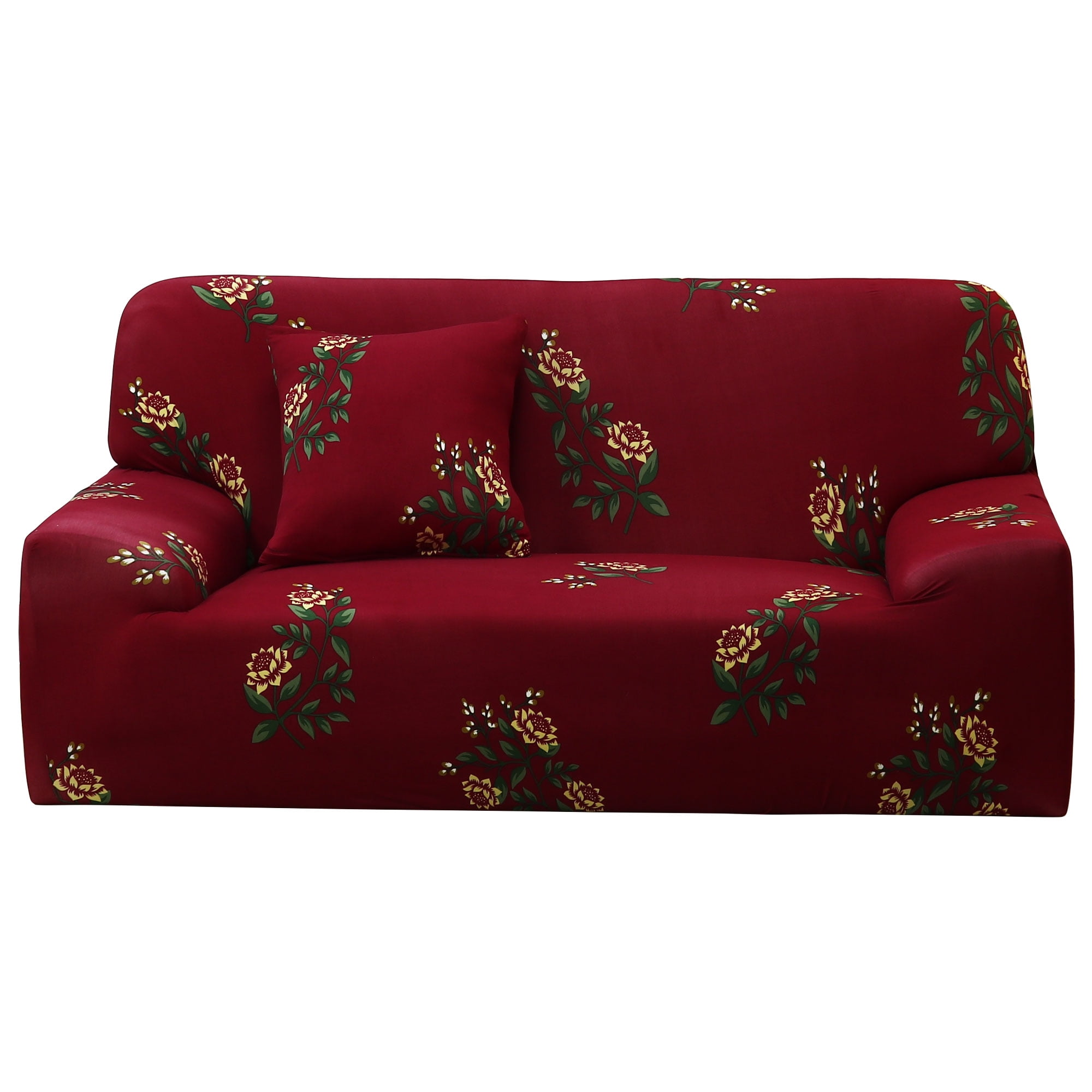 REGALWOVEN Sofa Slipcover Spandex Floral Print Couch Cover, Medium ...