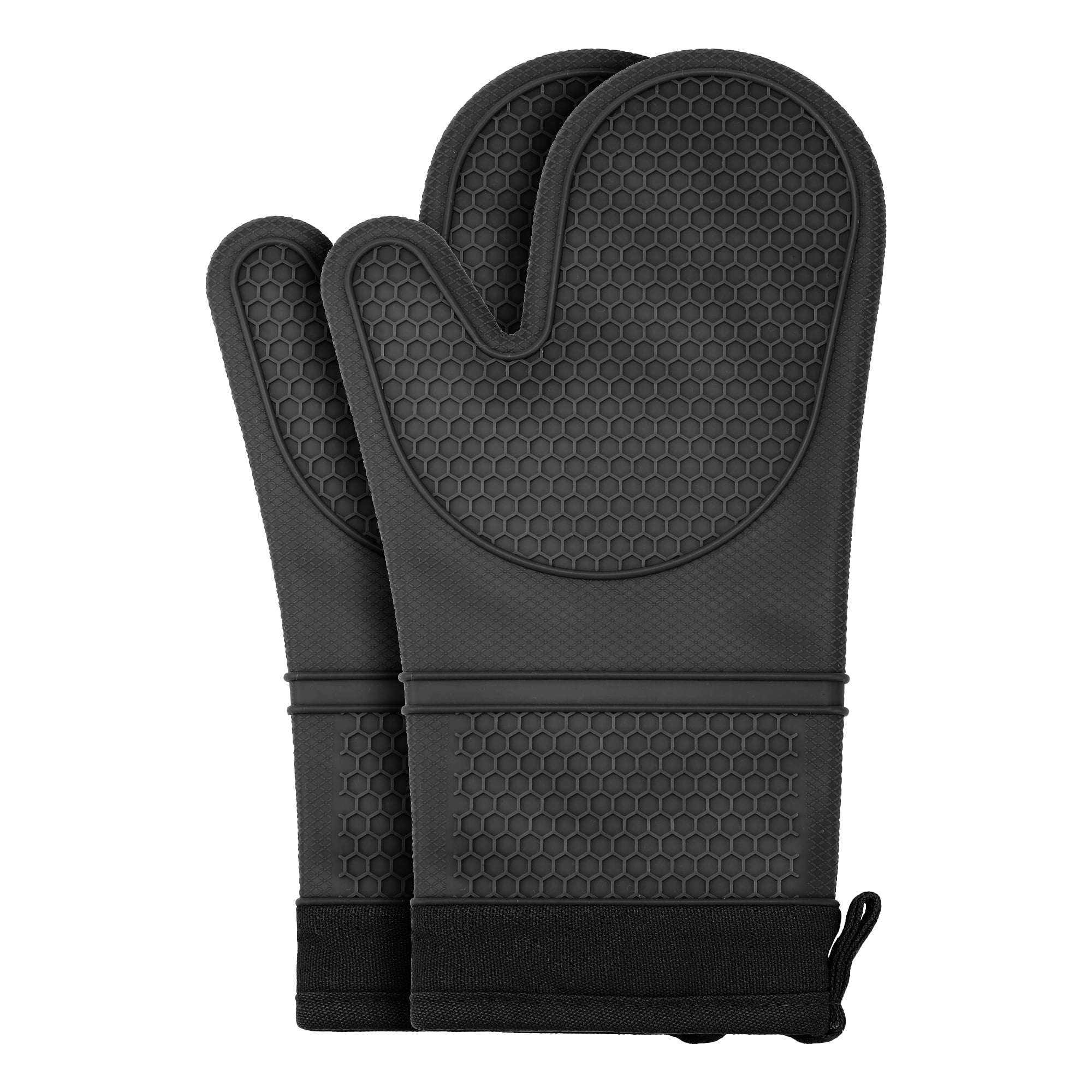 REGALWOVEN Soft Silicone Oven Mitts, Heat Resistant and Waterproof ...