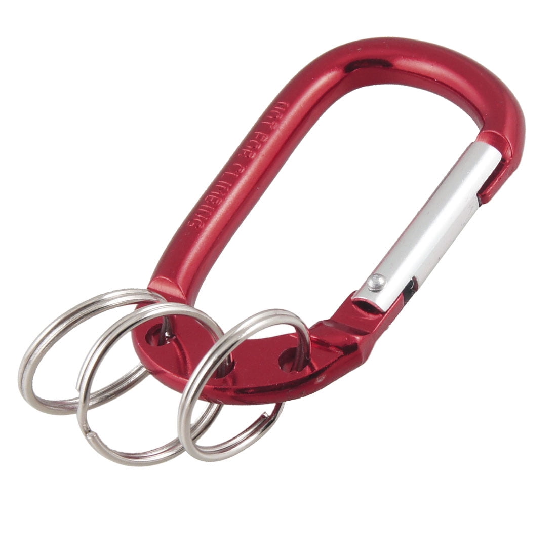 REGALWOVEN Spring Loaded Gate D Shaped Red Aluminum Alloy Carabiner ...