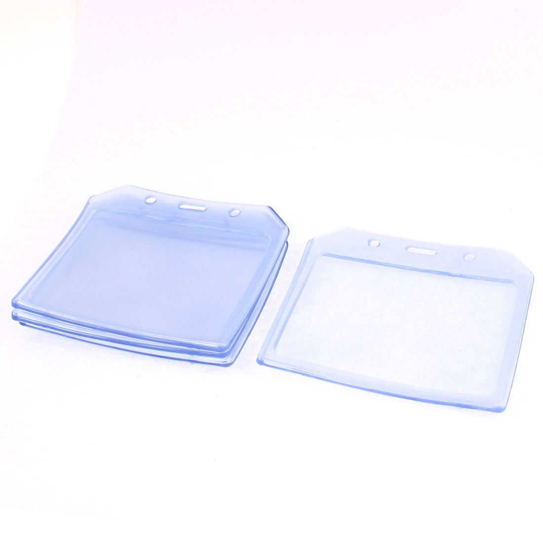 REGALWOVEN Transparent Horizontal Plastic ID Card Badge Holder Cover ...