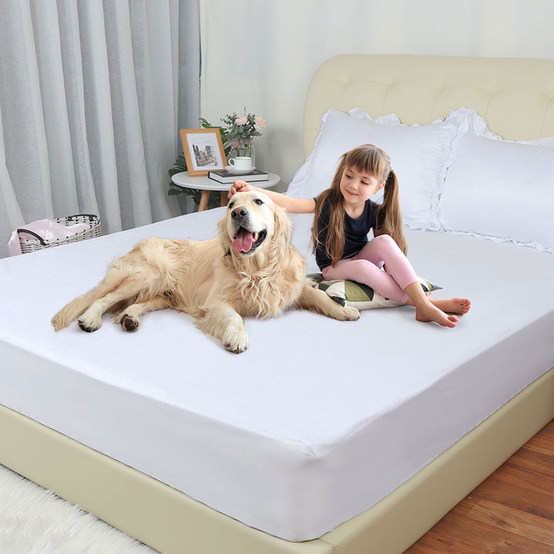 REGALWOVEN Twin XL Size Fitted Sheet Polyester Mattress Protector ...