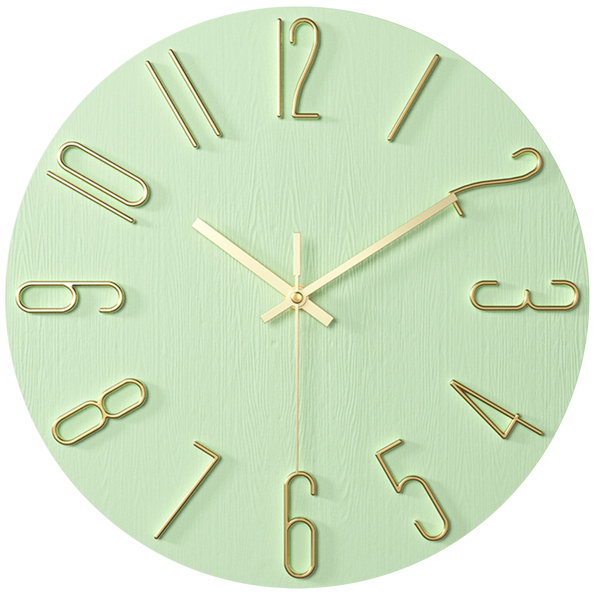REGALWOVEN Wall Clock Silent Non-Ticking Analog Clocks Battery Operated ...