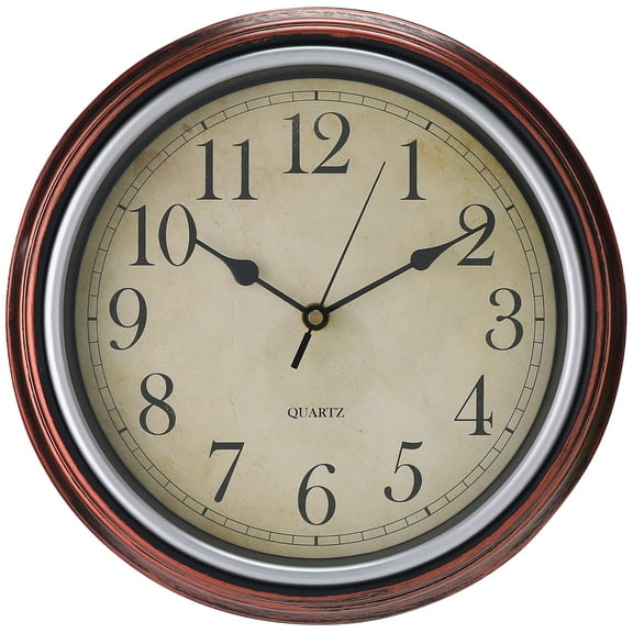 Eveokoki 10 Inch DIY Wall Clock Floral Wreath Wooden Clocks Battery ...