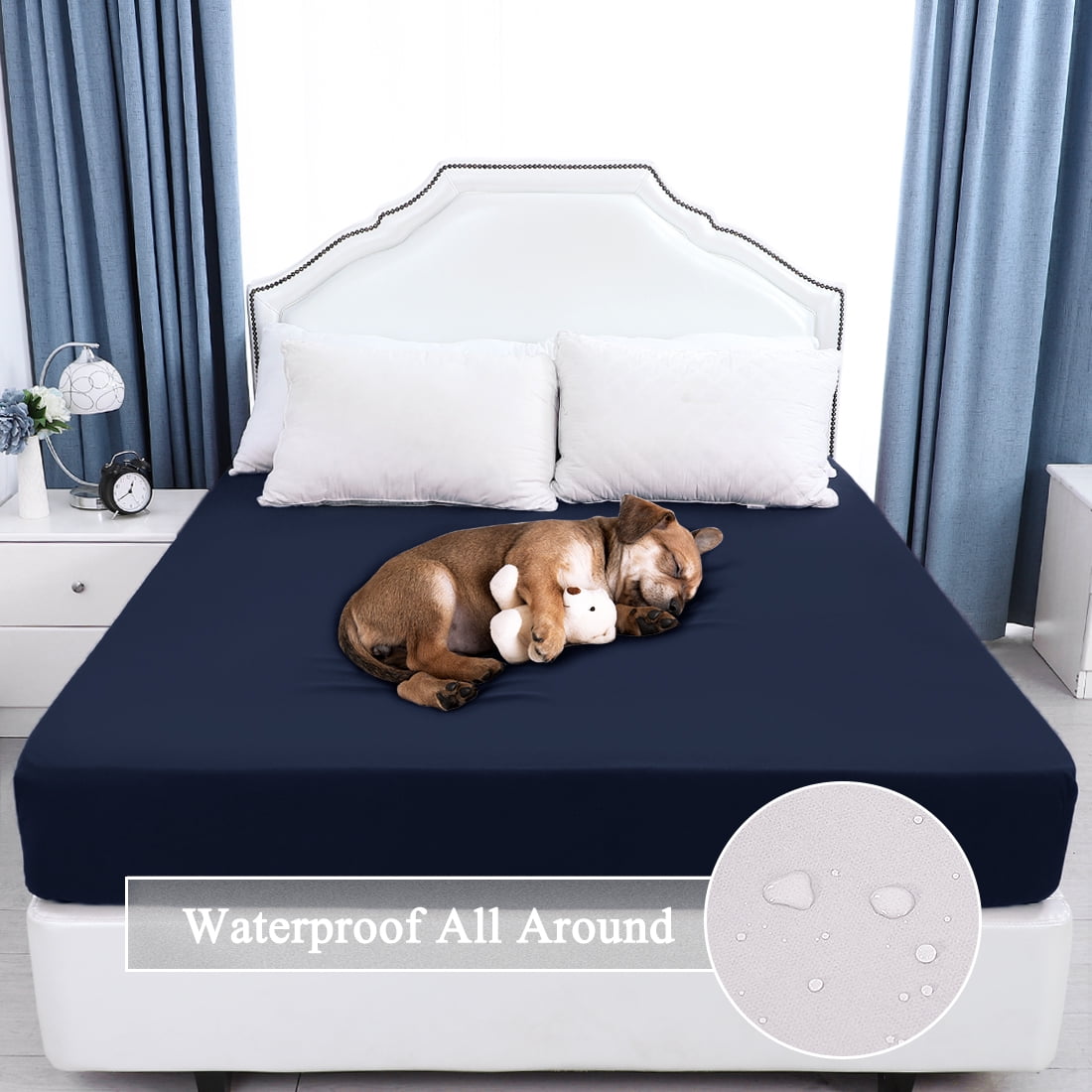 REGALWOVEN Waterproof All Around Mattress Protector Microfiber ...