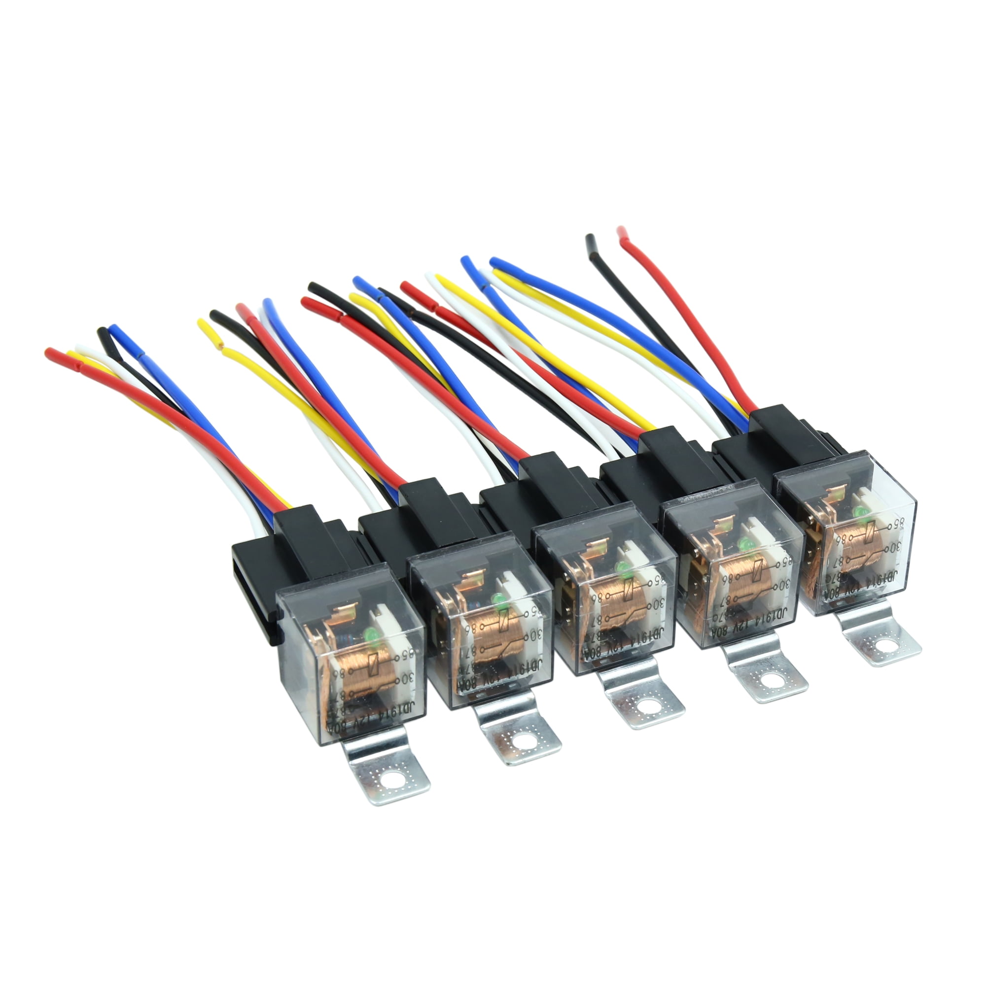 REGALWOVEN Waterproof DC 12V 80A SPDT Automotive Car Relay 5 Pin 5 ...