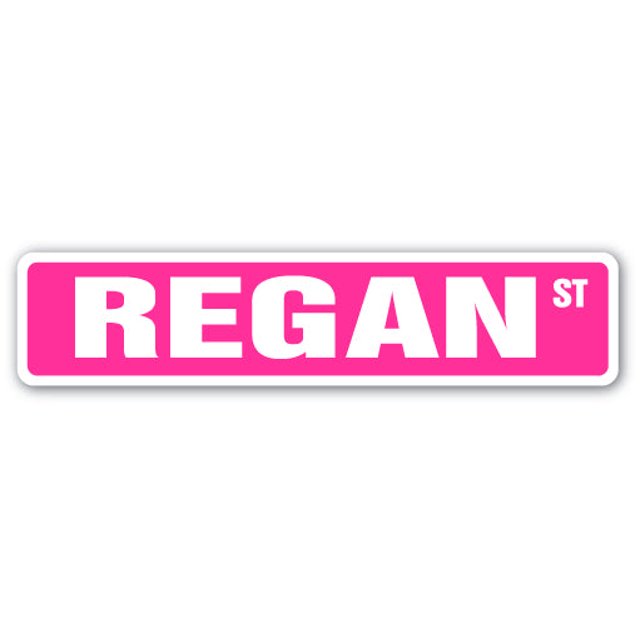 REGAN Street Sign Childrens Name Room Sign | Indoor/Outdoor | 24" Wide ...