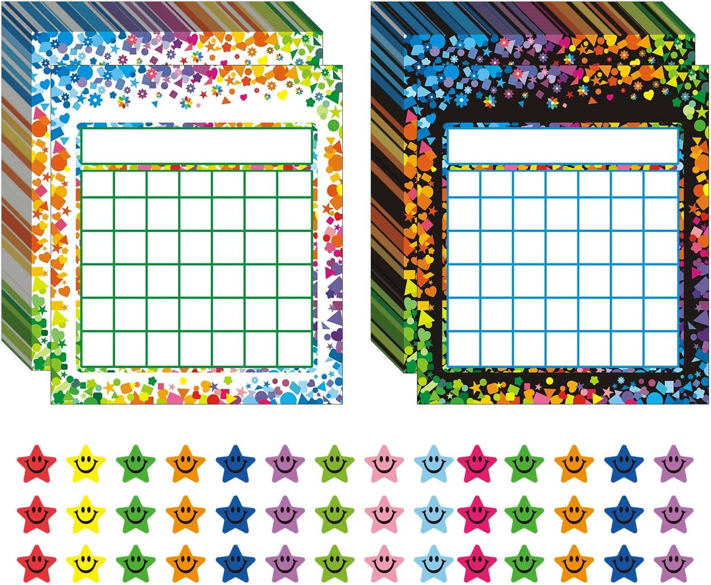 REGELETO 100 Pack Incentive Reward Chart for Kids, 2 Designs Incentive ...