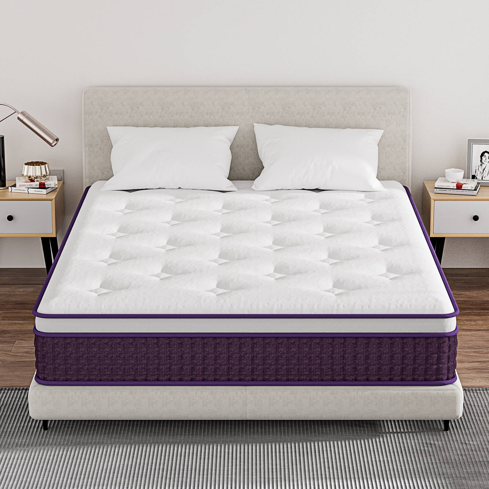REGOSS 10 Inch Hybrid Full Mattress, Full Size Mattress in a Box, Plush ...