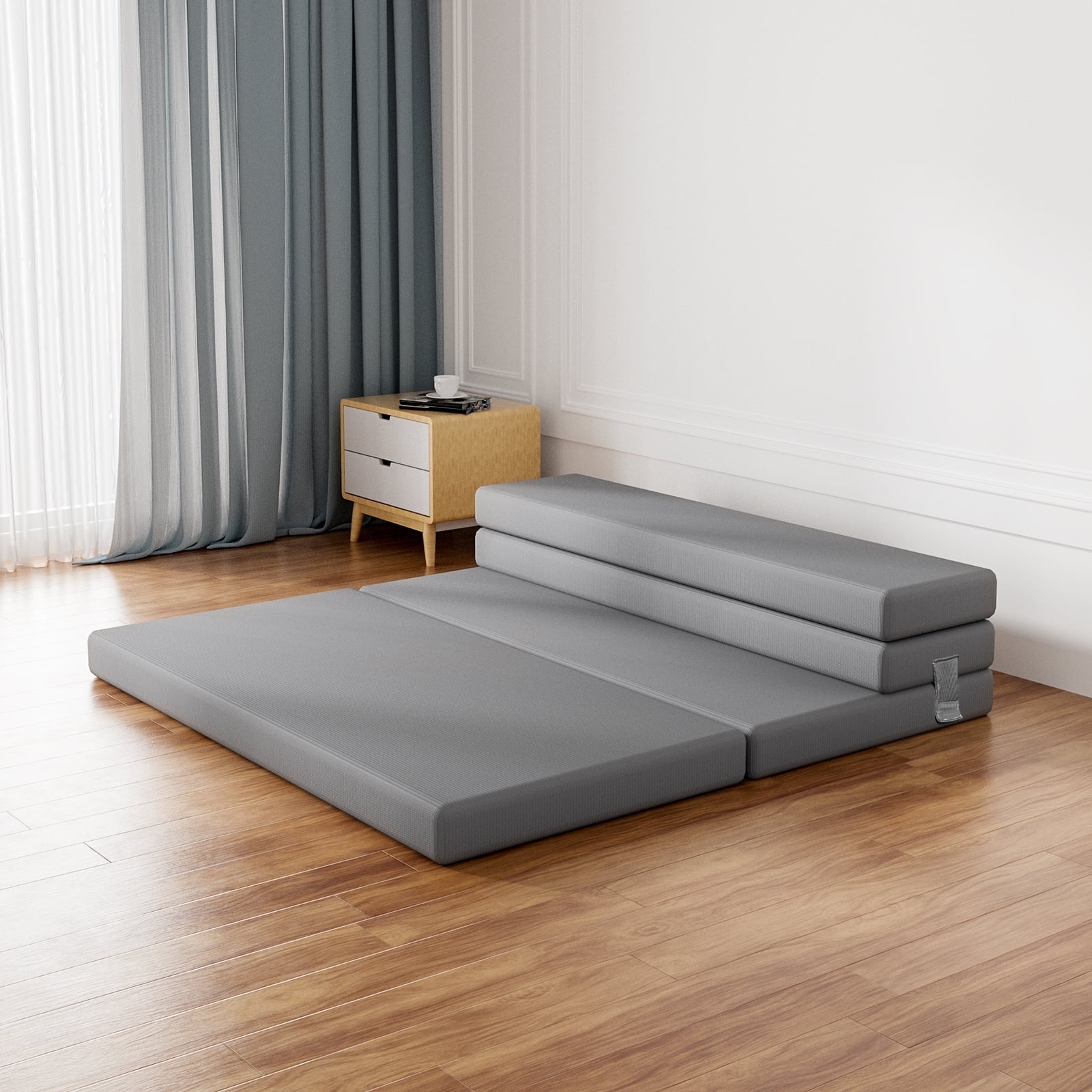 REGOSS Memory Foam Folding Mattress,4 inch Full Four-Folding Memory ...