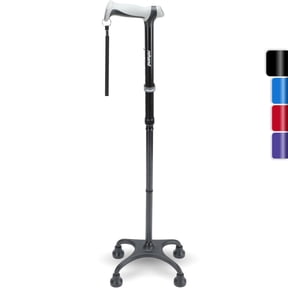 Equate Quad Walking Cane with Small Base – Height Adjustable, 300 lb ...