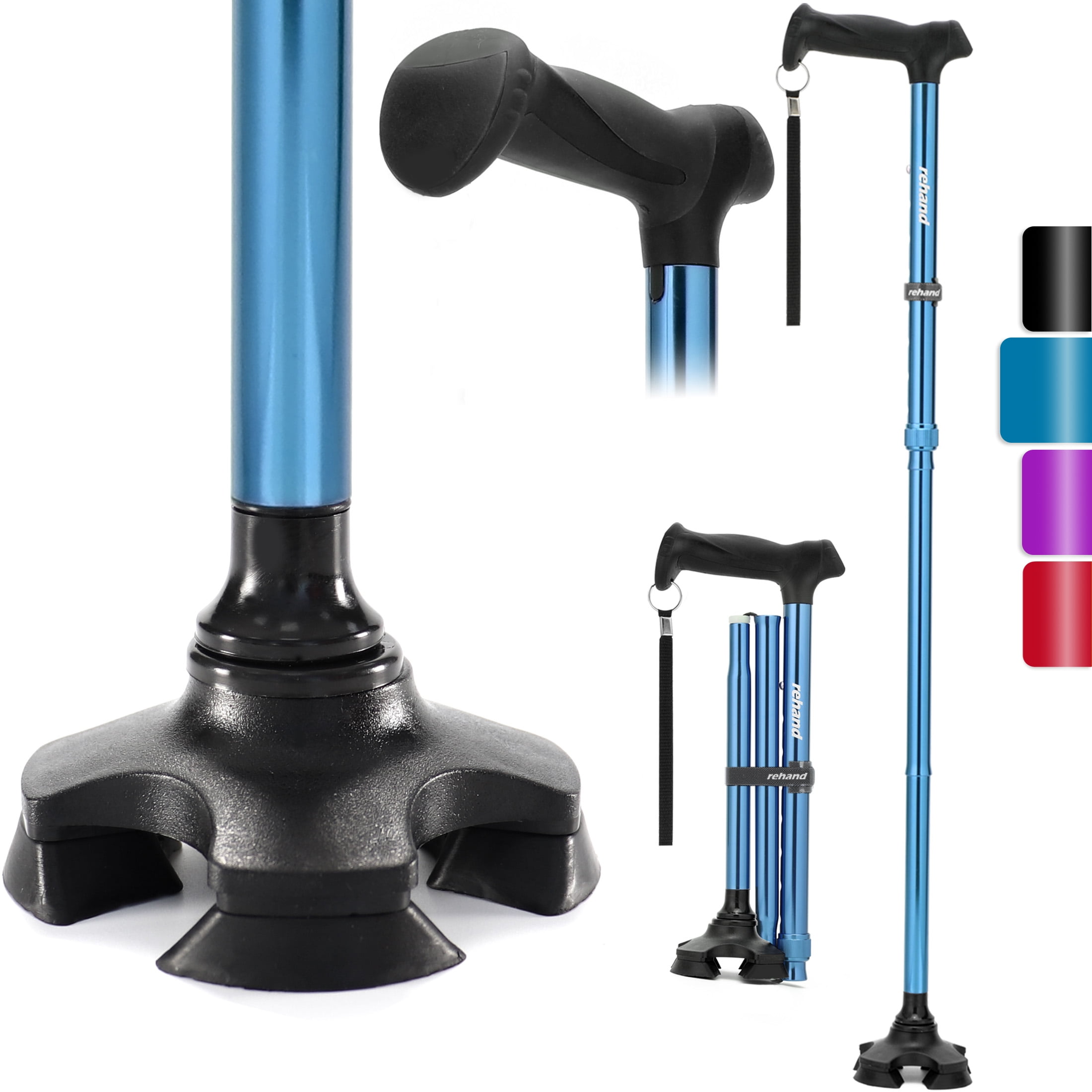 REHAND Adjustable Walking Cane,Lightweight Folding Walking Stick with ...