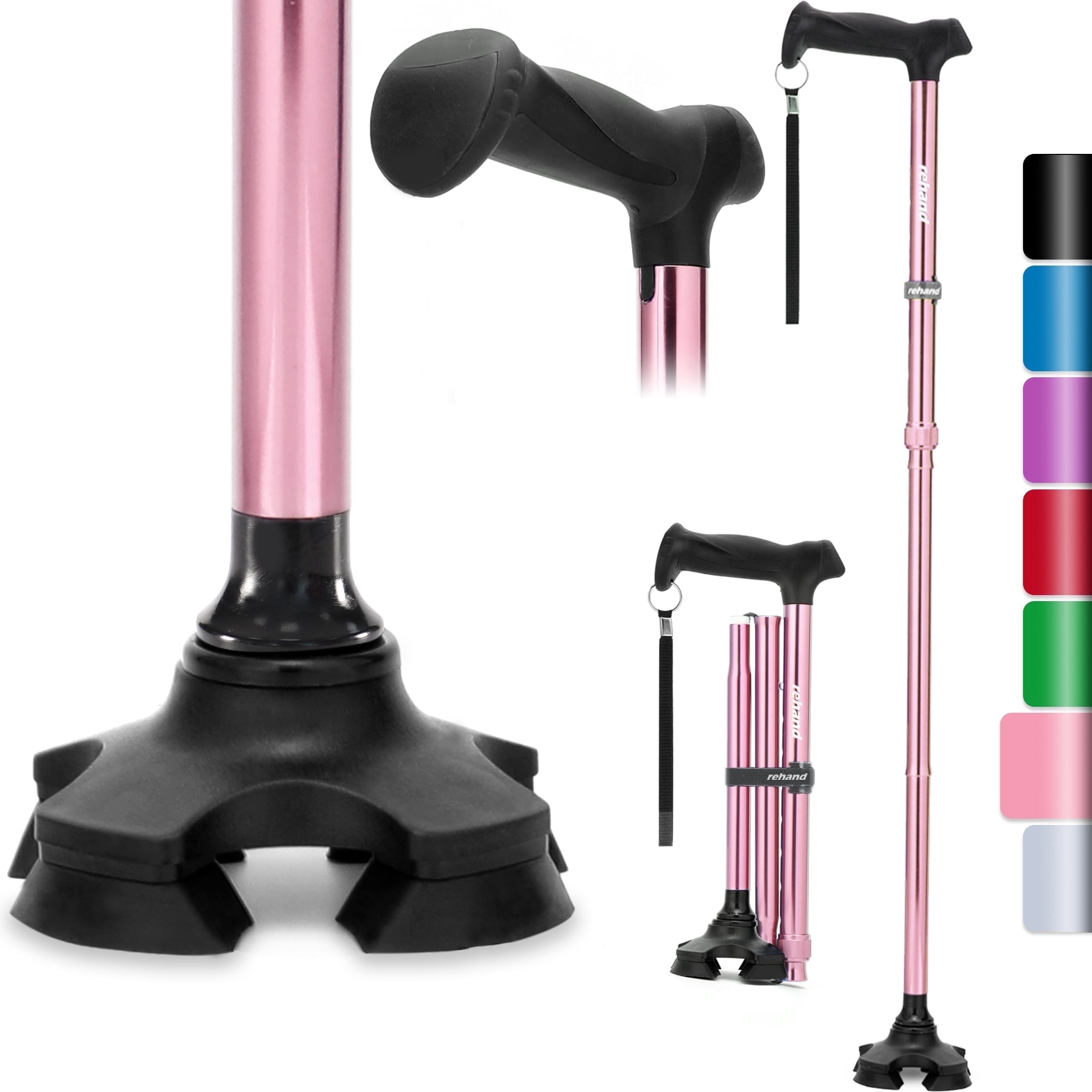 REHAND Adjustable Walking Cane,Lightweight Folding Walking Stick with ...