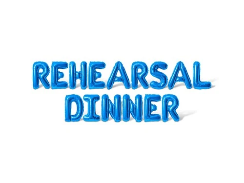 REHEARSAL DINNER Letter Balloon Banner - DIY Rehearsal Dinner Party ...