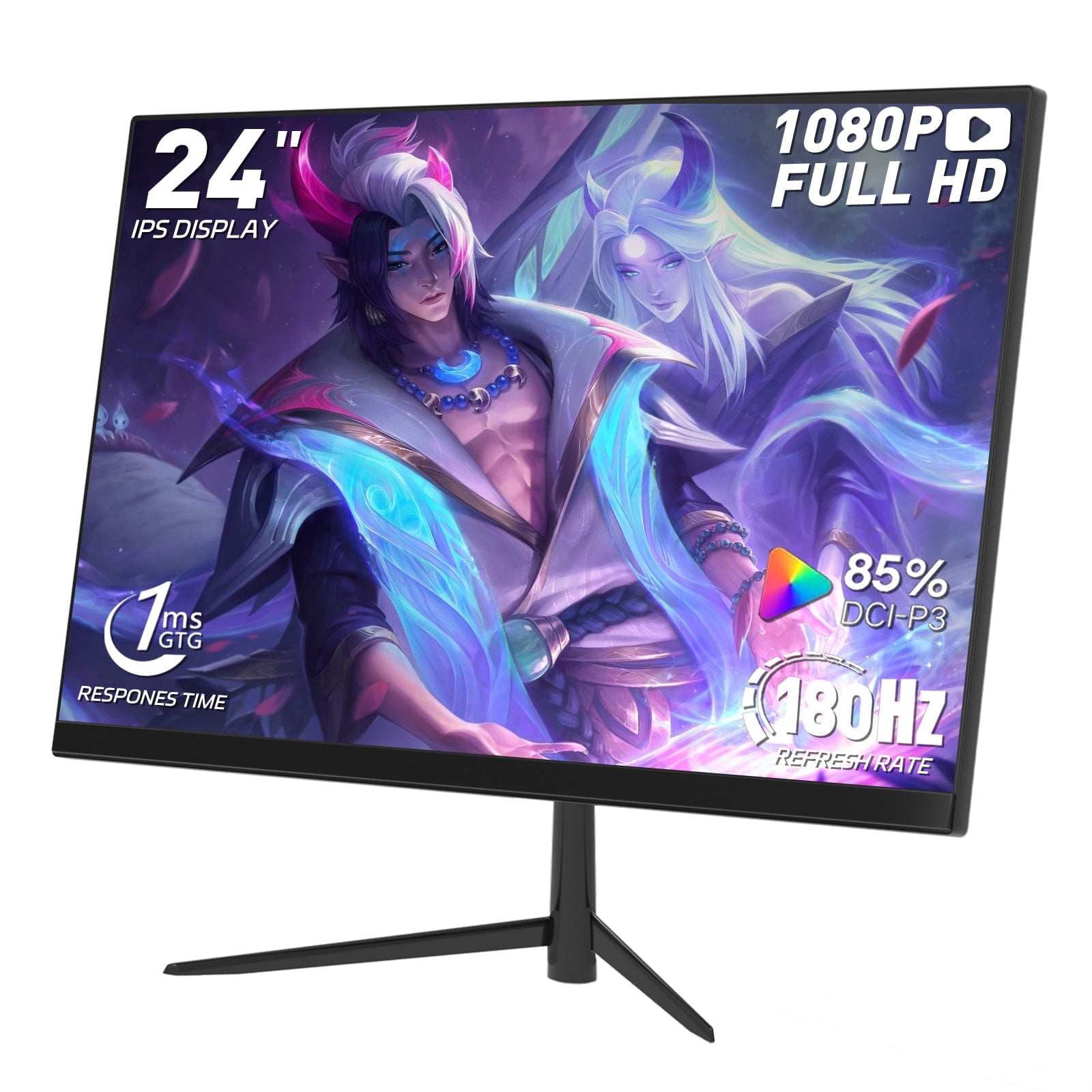 REHISK 24 inch PC Monitor 180HZ 1080P Gaming Computer Display for ...