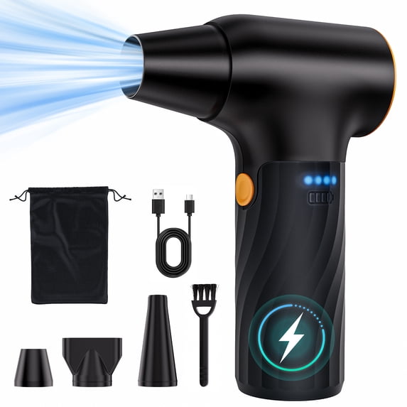 REHOTTOP Cordless Air Duster, 250000RPM Electric Dust Blower with ...