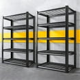 REIBII 2 Pack 5-Tier Heavy Duty Garage Shelving Unit, Adjustable Metal ...