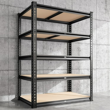 Muscle Rack 5-Shelf Steel Shelving, Silver-Vein, 12" D x 30" W x 60" H ...