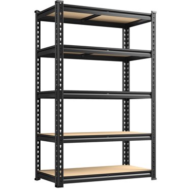 "Heavy Duty Storage Shelves, 5 Tier Metal Rack, 2000Lbs, 36""W x 72""H ...