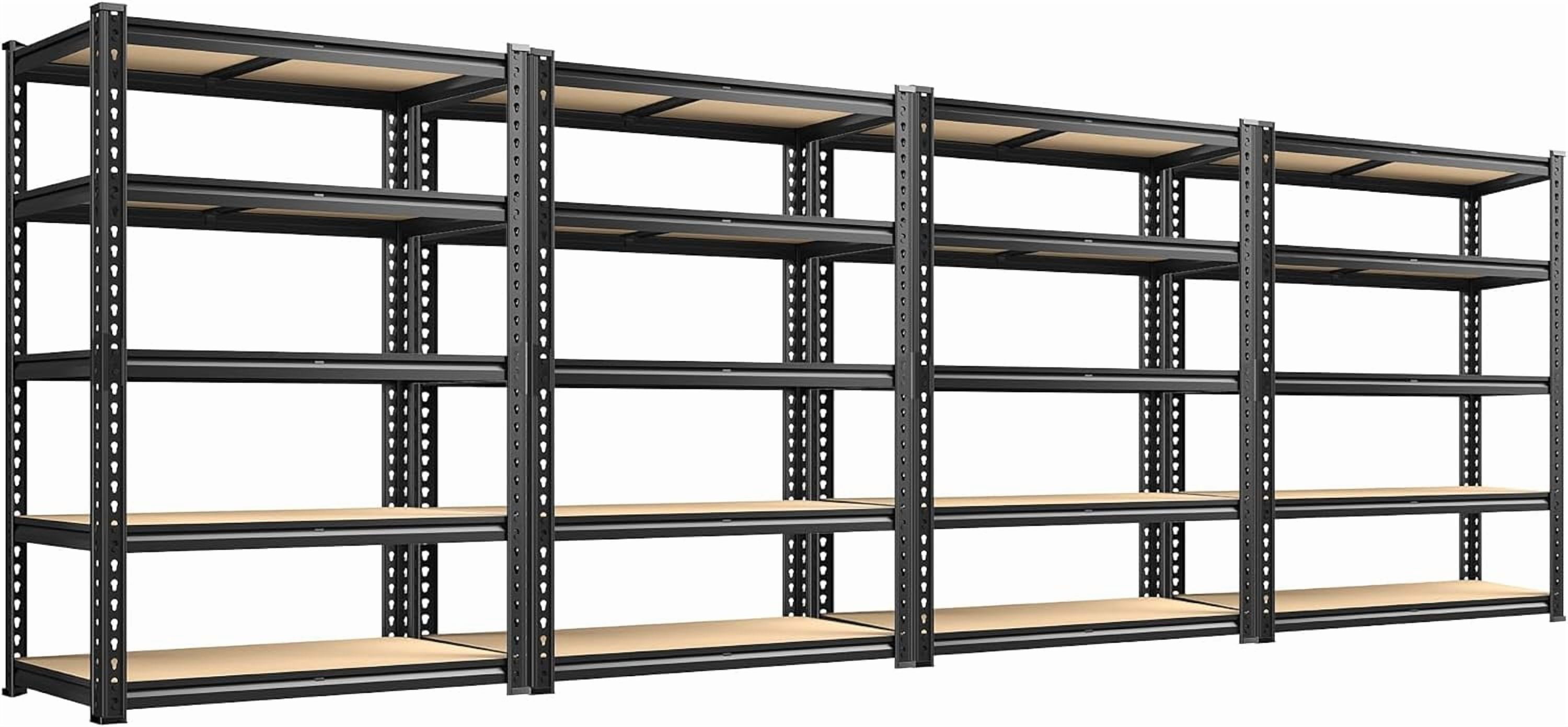 REIBII 2200LBS Storage Shelves 5 Tier Garage Shelving Heavy Duty ...