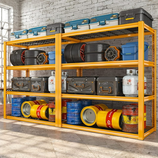 REIBII Large 40" Steel Garage Shelving, Heavy Duty Adjustable Storage ...