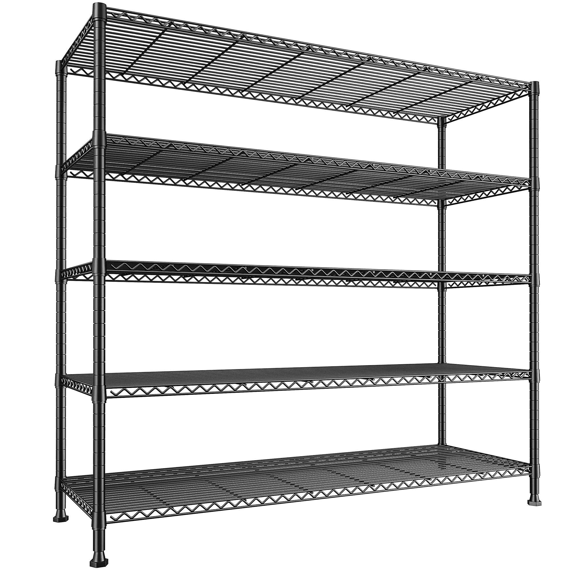 REIBII 45.3"W Metal Shelves Adjustable Wire Shelving for Storage Pantry ...