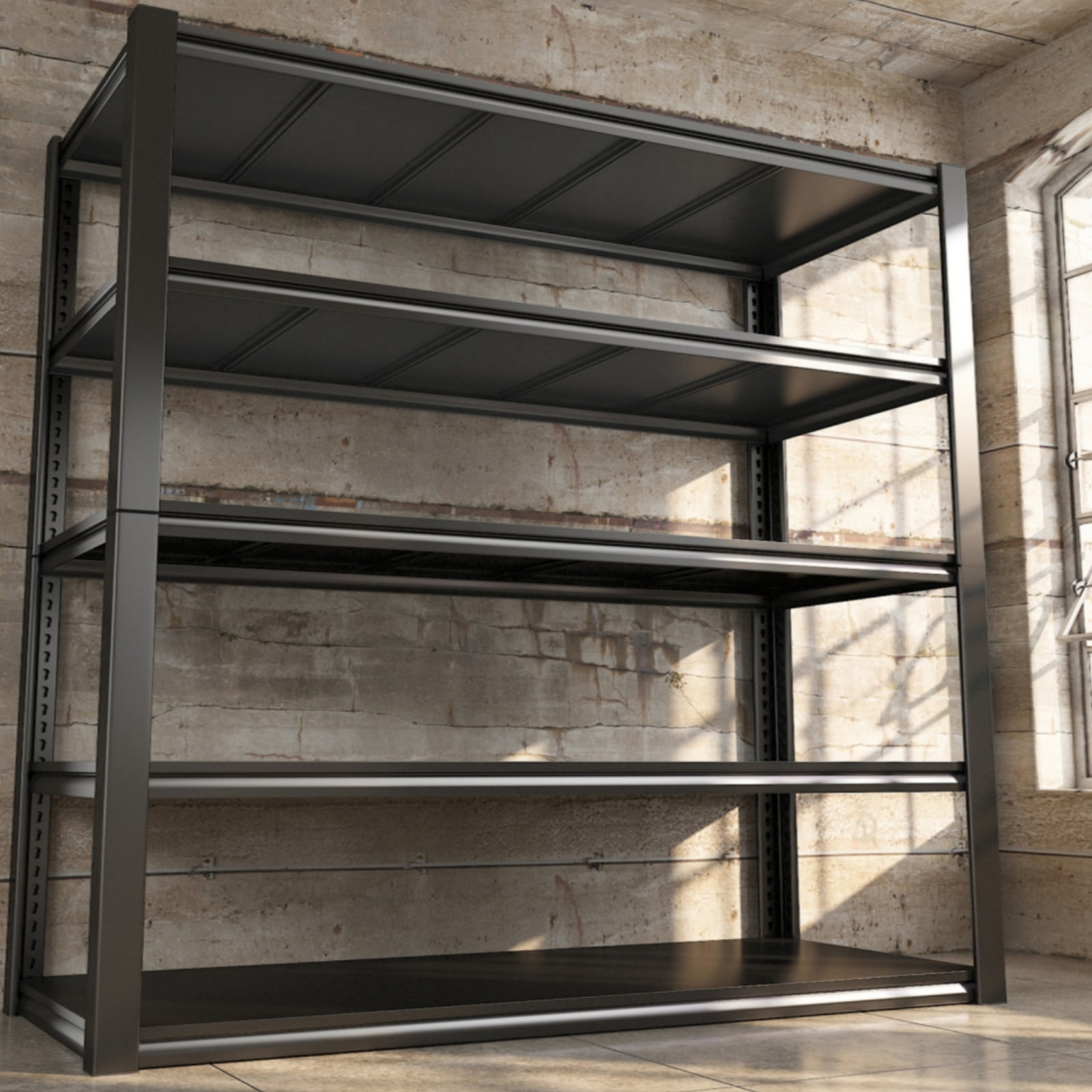 REIBII 48''W Garage Shelving 2500LBS Heavy Duty Storage Shelves Metal ...