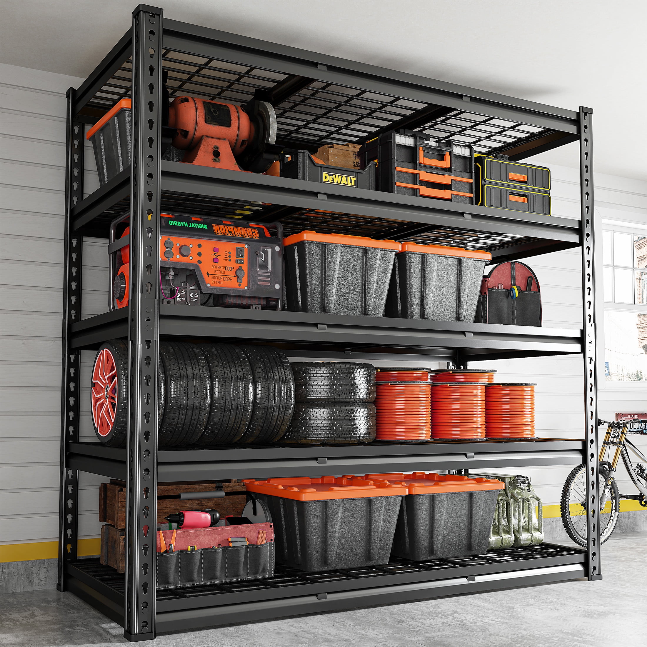 REIBII 48" W Garage Shelving Units 5 Tier Storage Shelves Heavy Duty ...