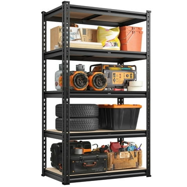"Heavy Duty Storage Shelves, 5 Tier Metal Rack, 2000Lbs, 36""W x 72""H ...