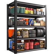 "REIBII 60"" W Heavy Duty Garage Shelving, 3000LBS, Adjustable 5 Tier ...