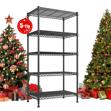 "BENTISM 5-Tier Heavy Duty Steel Unit, Adjustable Garage Rack, 12""D x ...