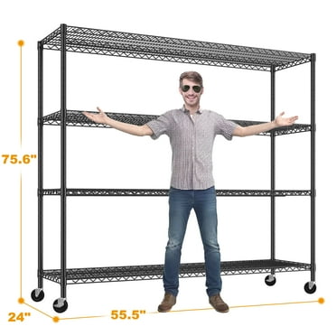 REIBII 60" W Garage Shelving Heavy Duty Storage Shelves 3000LBS ...