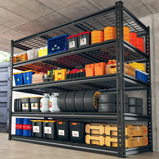 REIBII 55" W Garage Shelving 5 Tier Metal Shelving 72" H Adjustable ...