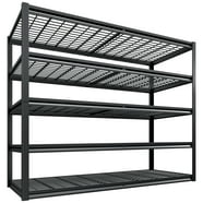 "REIBII 60"" W Heavy Duty Garage Shelving, 3000LBS, Adjustable 5 Tier ...