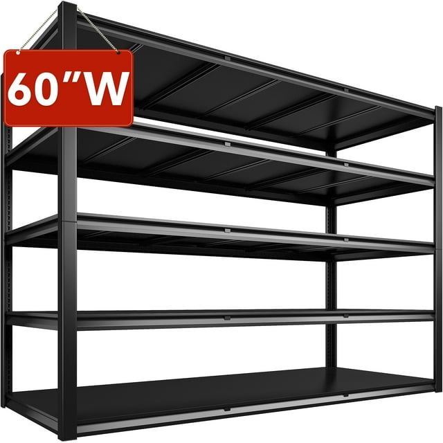 REIBII 60" W Garage Shelving 3000LBS Heavy Duty Storage Shelves ...