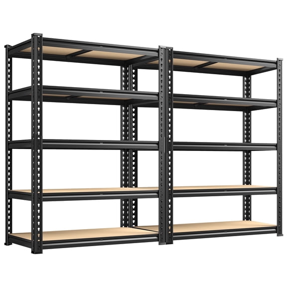 72''H x 36''W x 16"D 5-Tier Metal Storage Shelves,Adjustable Kitchen ...