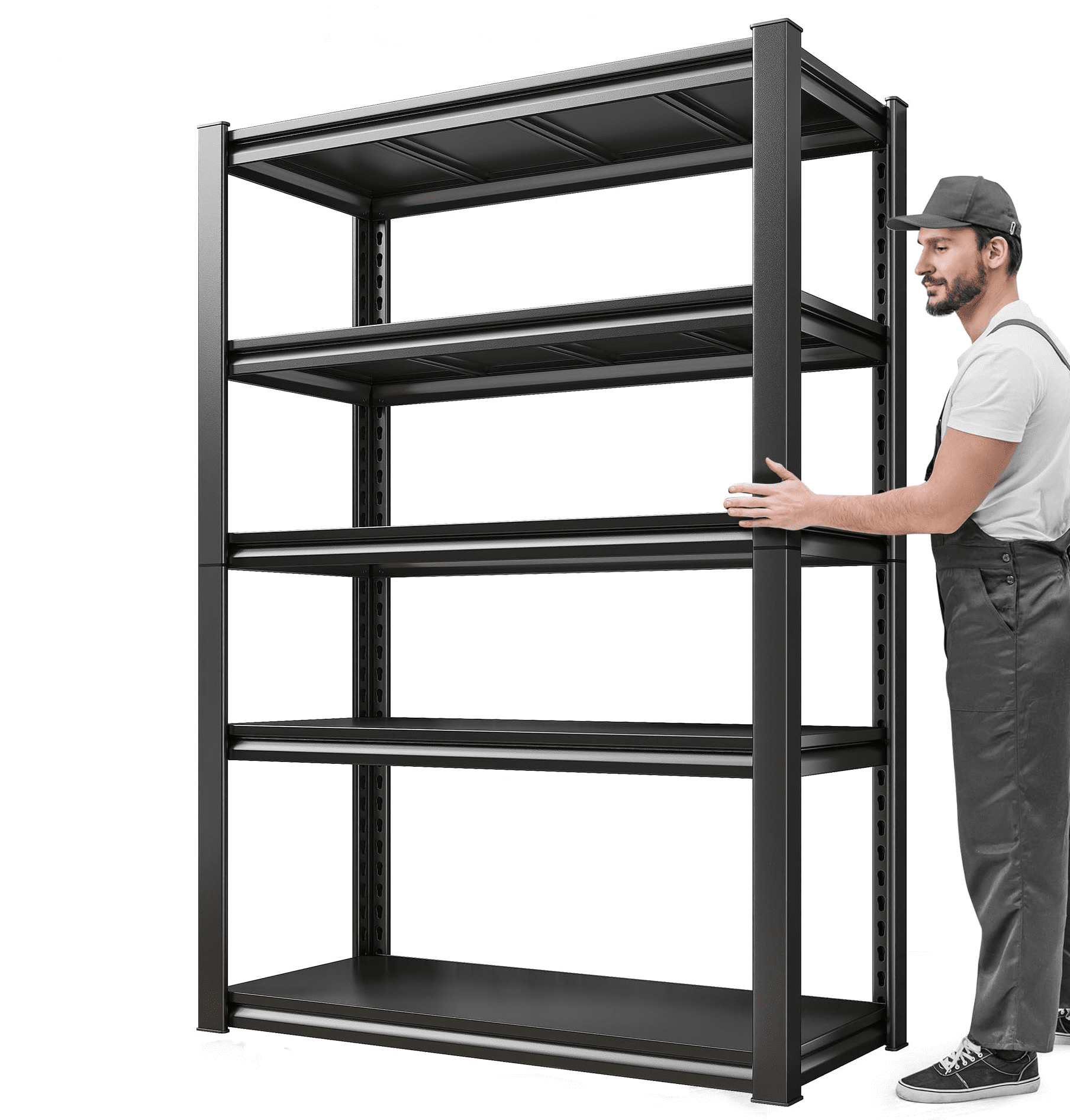 SalonMore Storage Shelving 5 Tier Metal Shelving Unit Racking Freestand ...