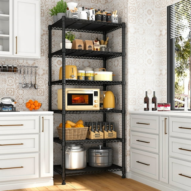REIBII 72"H Wire Shelving 6-Tier Storage Shelves Metal Storage Rack for ...