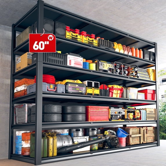 REIBII 84“H Garage Shelving Heavy Duty Storage Shelves 3500 LBS ...