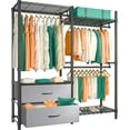 REIBII Clothes Rack Heavy Duty Clothing Rack Load 620LBS Clothing Racks ...