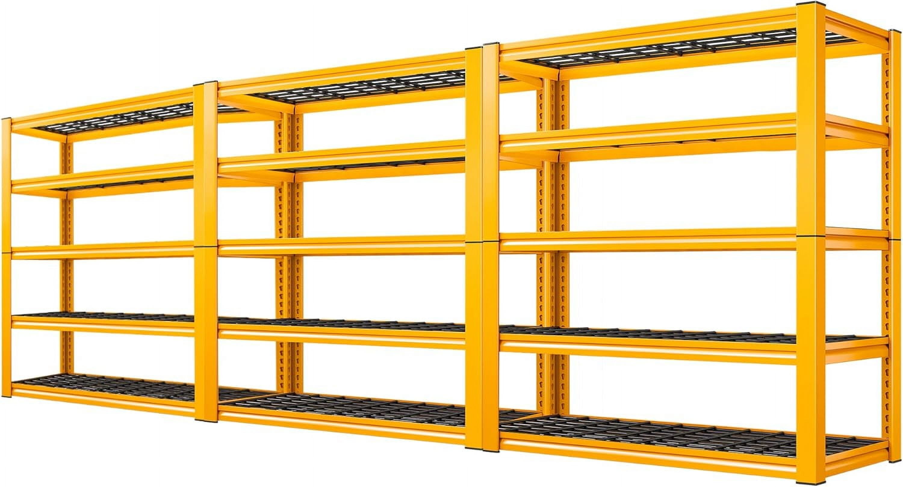 REIBII Garage Shelving Load 3000LBS, 5-Tier Storage Shelves, Adjustable ...