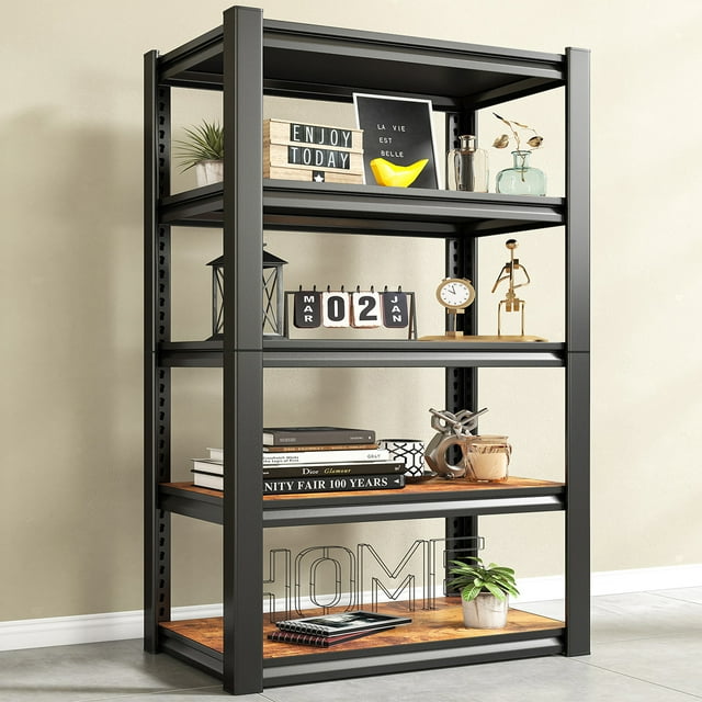 REIBII Grage Shelves Unit Adjustable 5 Tier Storage Shelves for Kitchen ...
