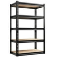"REIBII Heavy-Duty 5-Tier Adjustable Metal Shelving Unit, Sturdy Racks ...