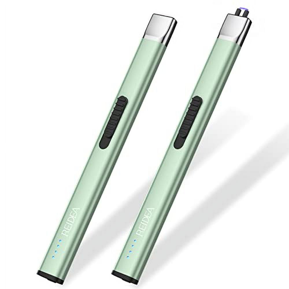 REIDEA Lighters 2 Pack R1 Flat Electronic Candle Lighter, Windproof ...