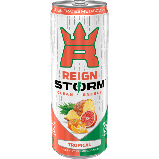 Reign Storm Clean Energy Zero Sugar Tropical Energy Drink 12 fl oz - Walmart.com
