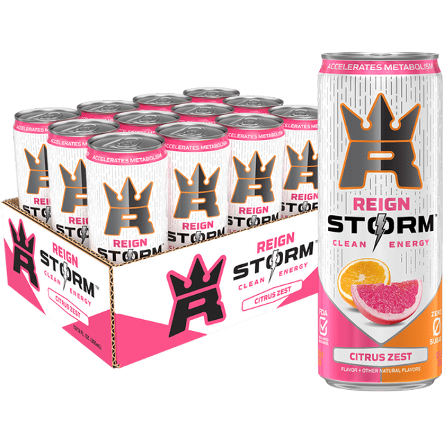 REIGN Storm Citrus Zest, Energy Drink, 12 Oz Can - Walmart.com