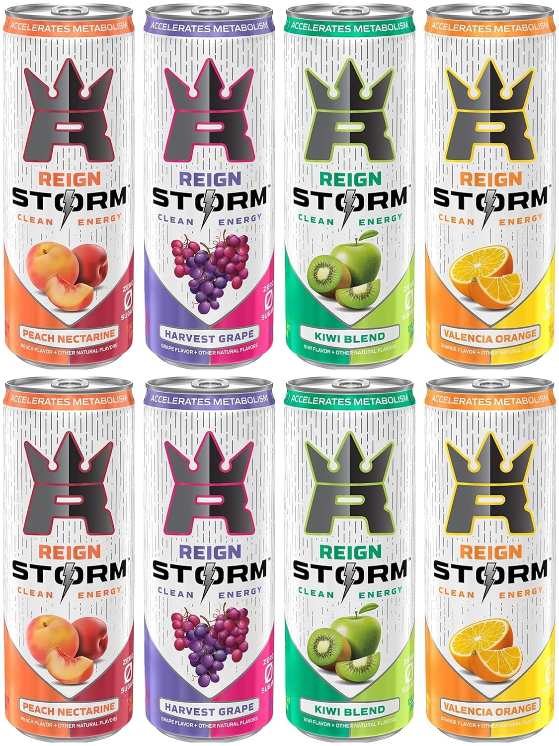 REIGN Storm Fitness & Wellness Energy Drink 4 Flavor Variety Pack 12 Fl ...