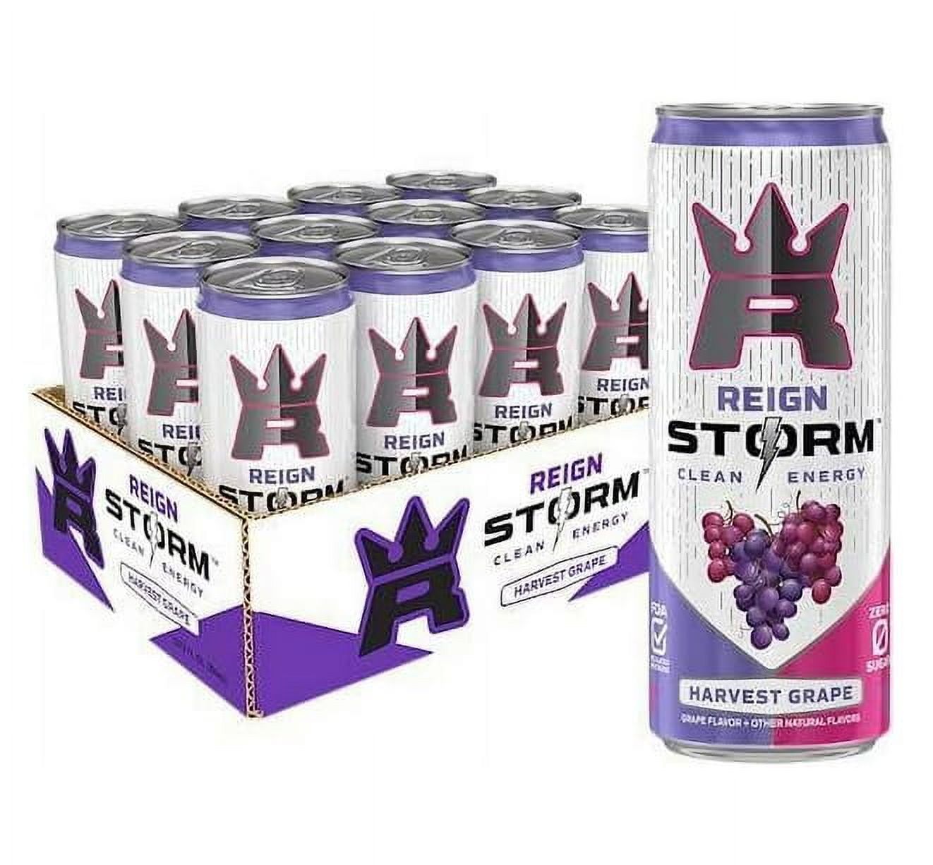 REIGN Storm, Harvest Grape, Energy Drink, 12 Oz Can - Walmart.com
