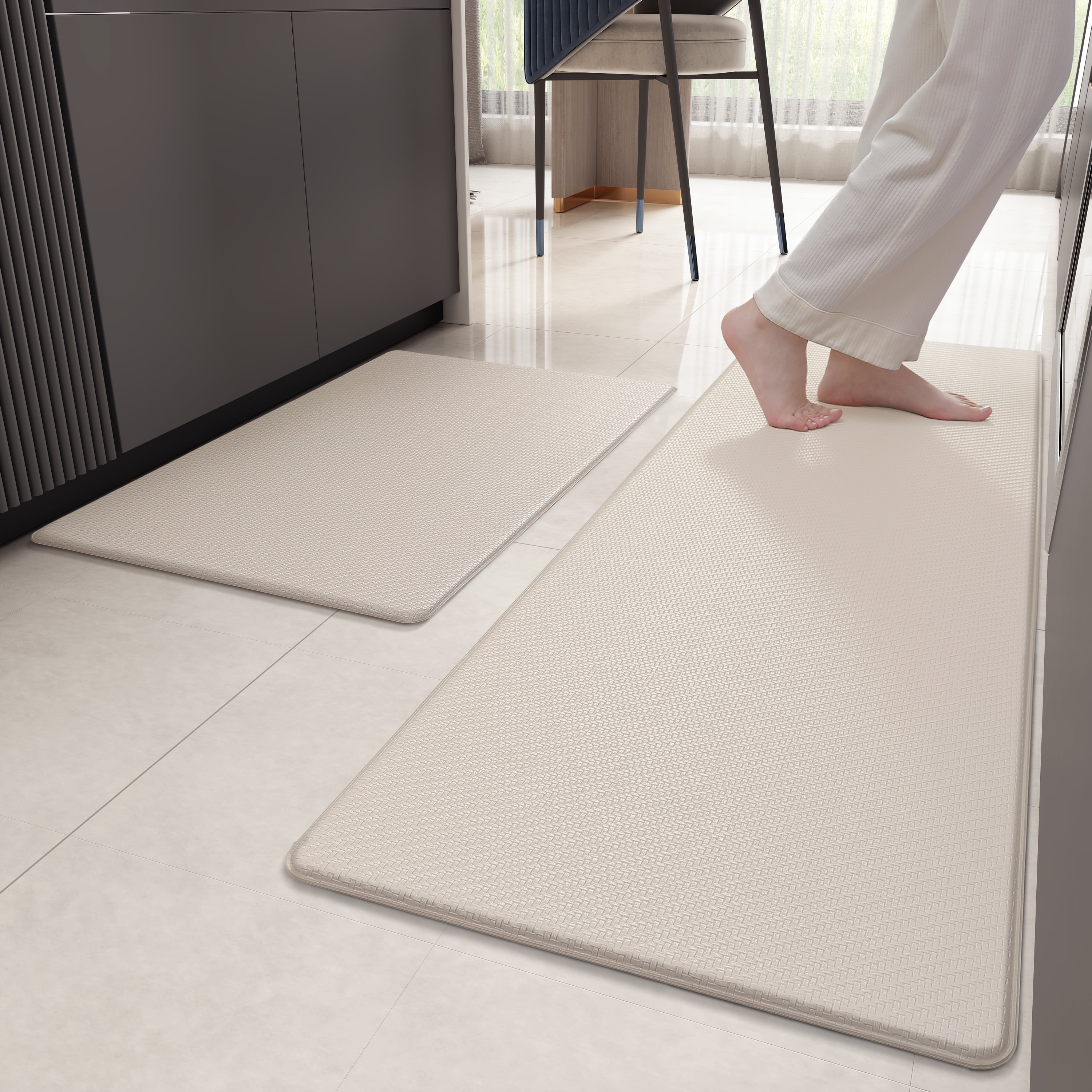 REINDEER FLY Kitchen Rug Set, Non Slip Kitchen Mat Set of 2 Piece ...