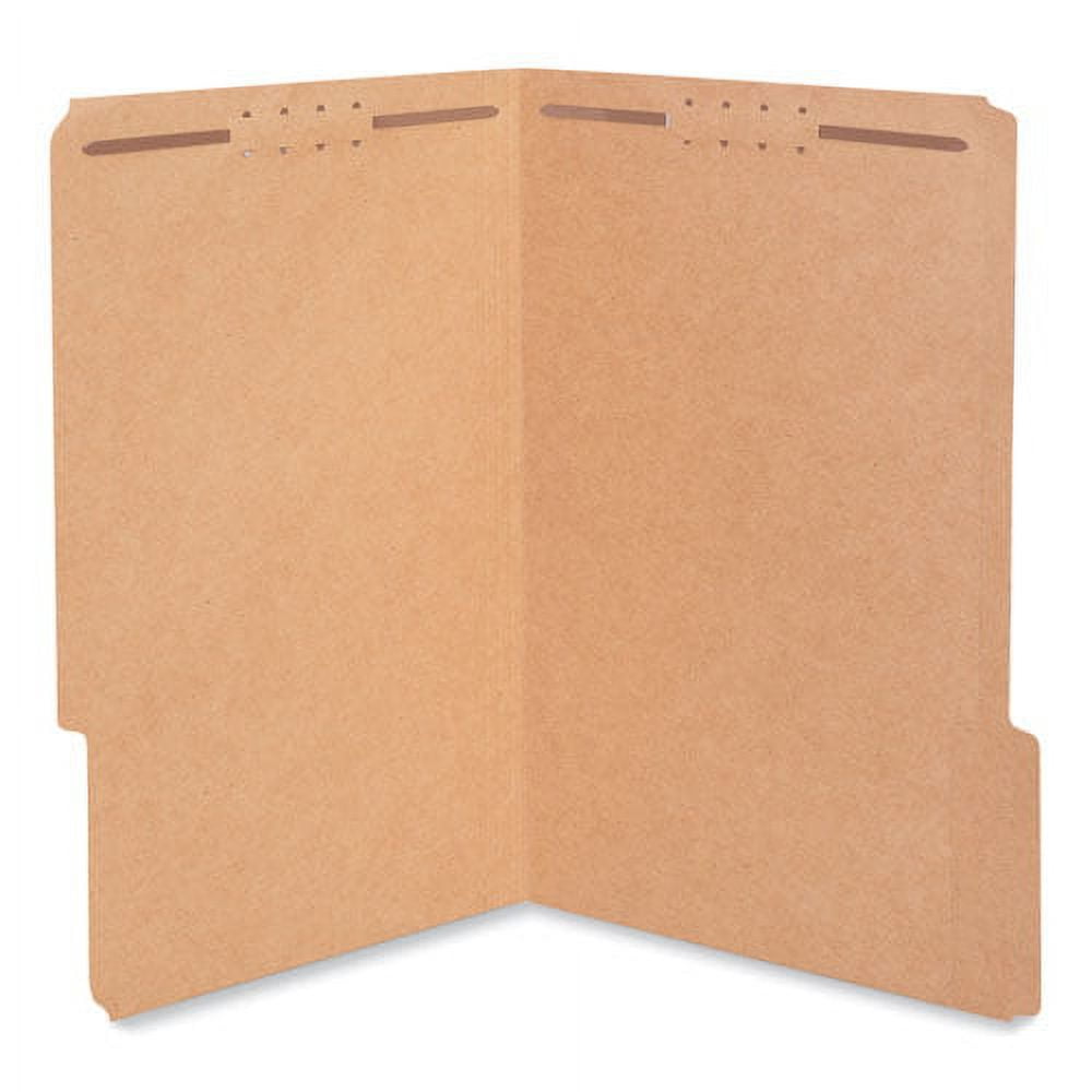 REINFORCED TOP TAB FASTENER FOLDERS, 2 FASTENERS, LEGAL SIZE, BROWN ...