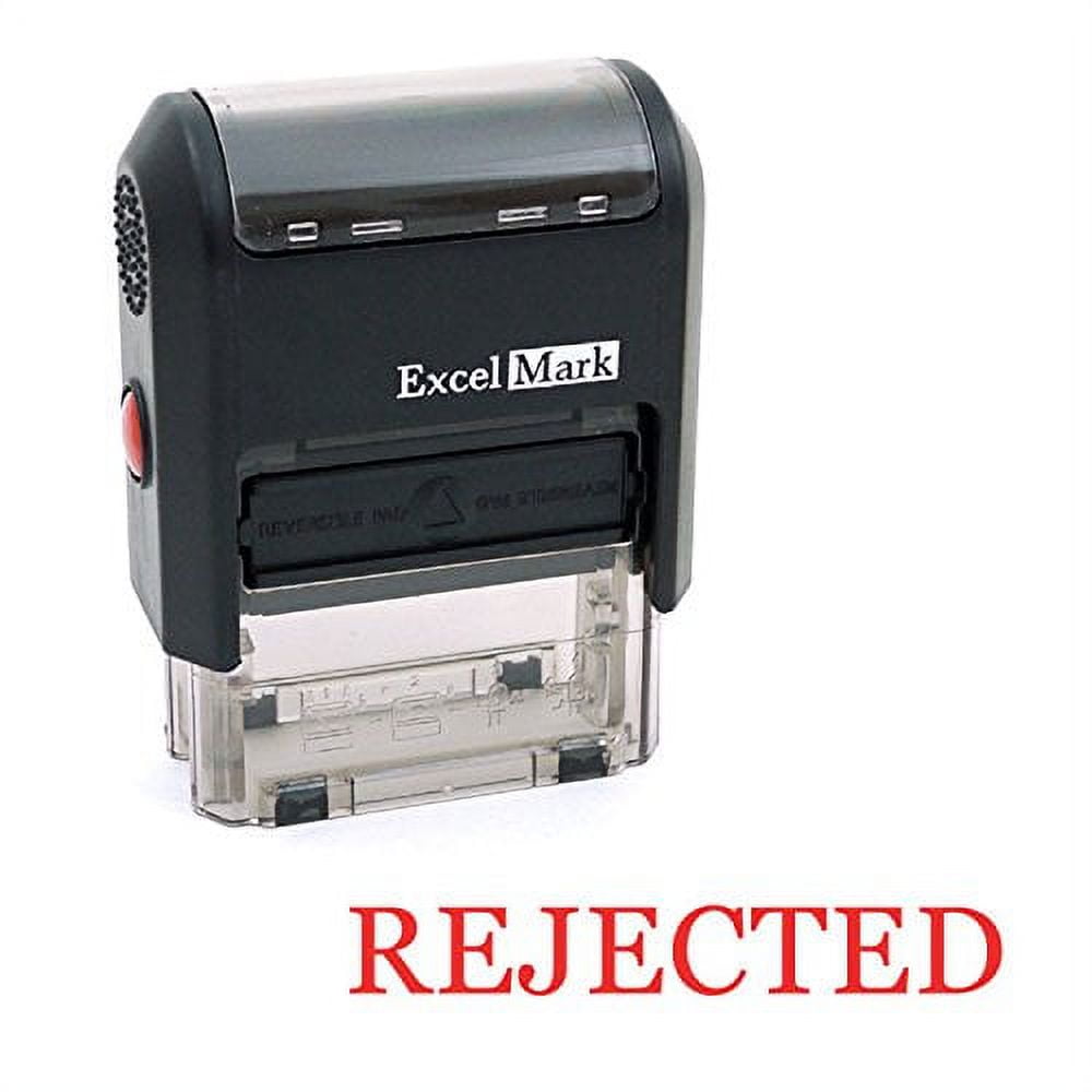 REJECTED Self Inking Rubber Stamp - Red Ink (ExcelMark A1539) - Walmart.com